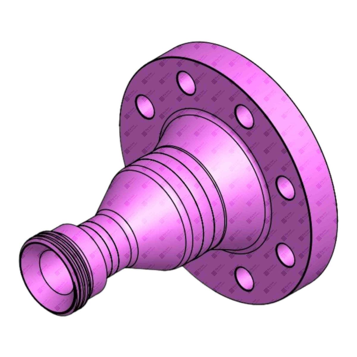 Flange Adapter, 4" 600# RF x 2" 206 F, BW XH, 1480 psi, Sour Service ...